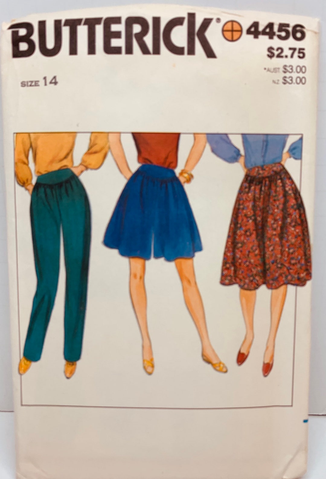 Butterick 4456 Misses Skirt Pants and Culottes Shorts Sewing Pattern ...