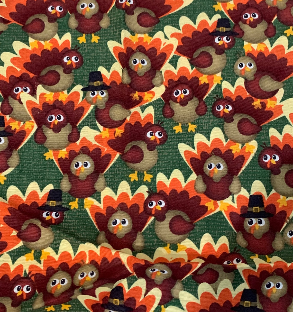 Thanksgiving Turkey Cotton Fabric Quilt Quality .47 Yard 44 x | Etsy
