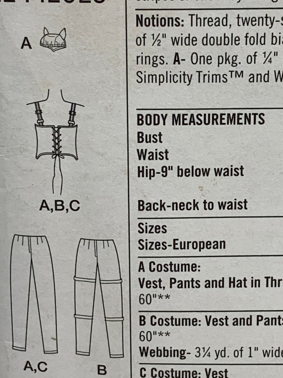 Simplicity 4962 Misses Super Hero Costumes Cat Woman Matrix - Etsy