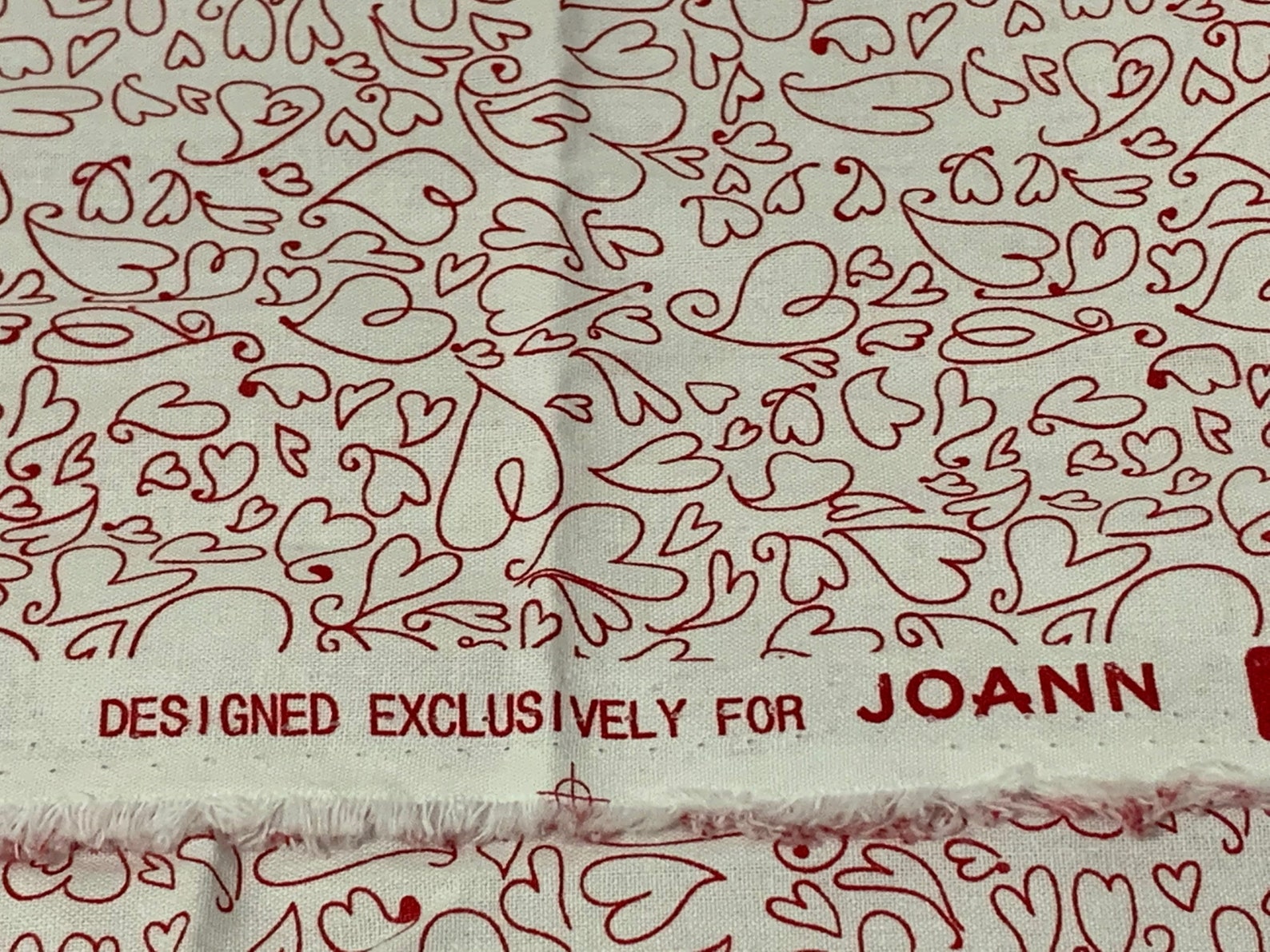 Whimsical Red Hearts Cotton Fabric White Background - Etsy