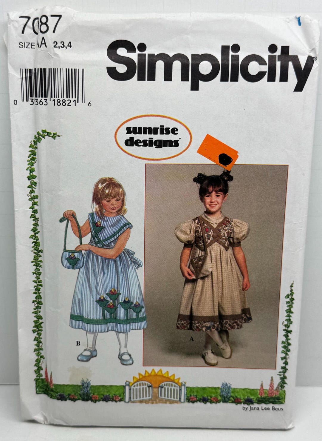 Simplicity 7087 Girl’s Cottagecore Dress and Purse Sewing Pattern ...