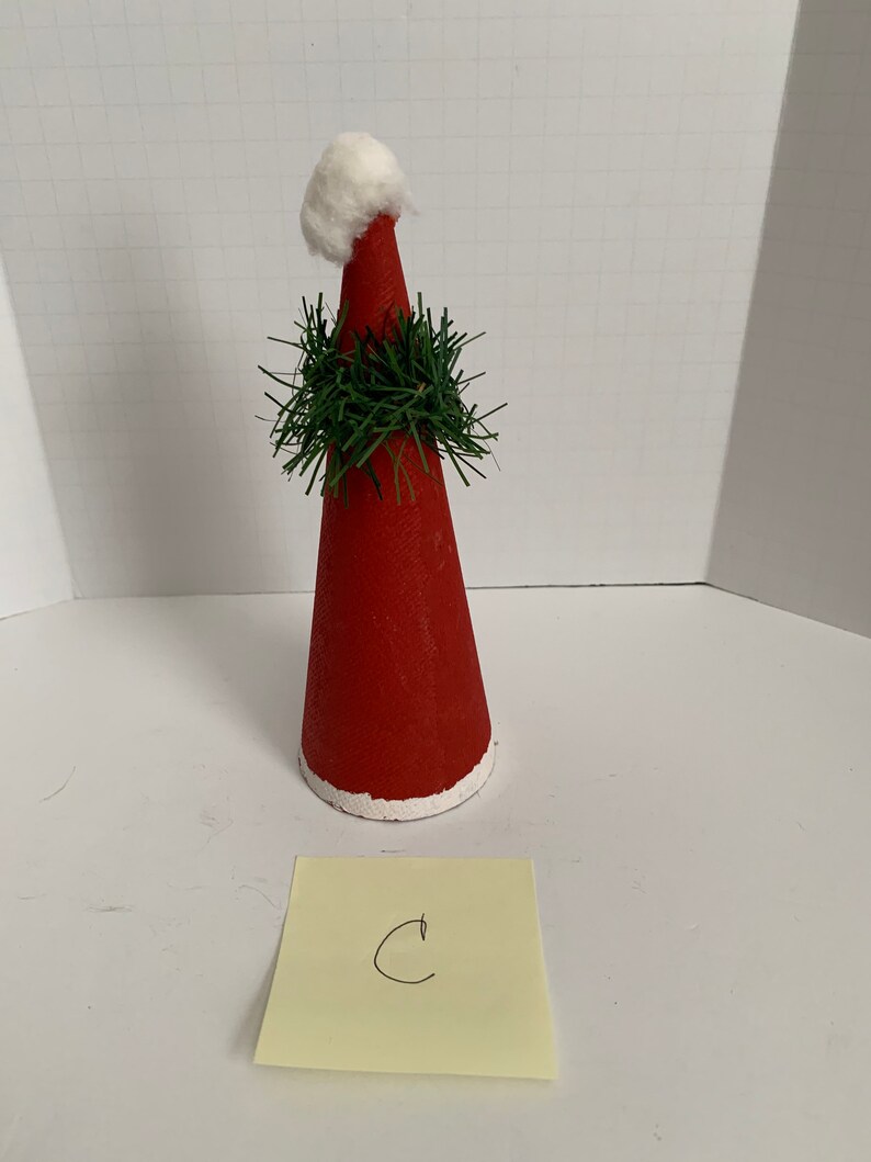 Hand Painted Santa Cones Christmas Primitive Farmhouse Decor - Etsy