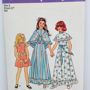 Girl’s Cottagecore Dress With Shawl or Capelet Sewing Pattern ...