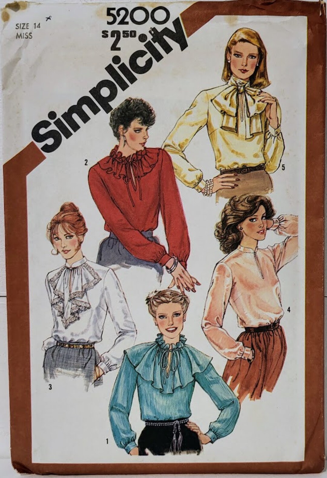 Misses Pullover Blouse With Neckline Variations Sewing Pattern ...