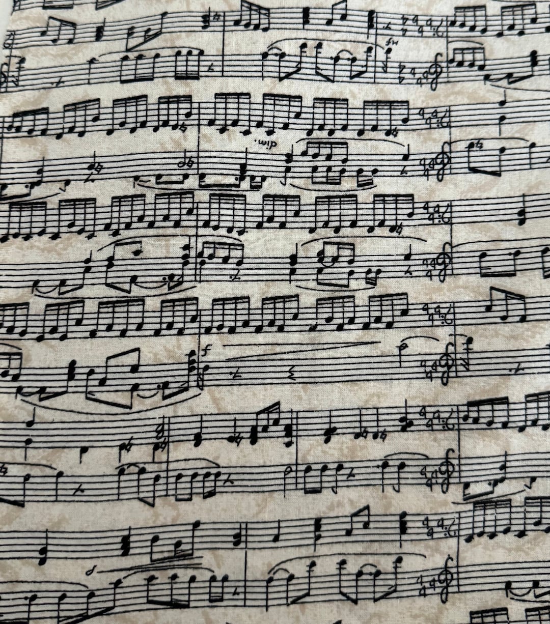 Sheet Music Cotton Fabric Musical Notes Fabric Traditions 5253 Music ...