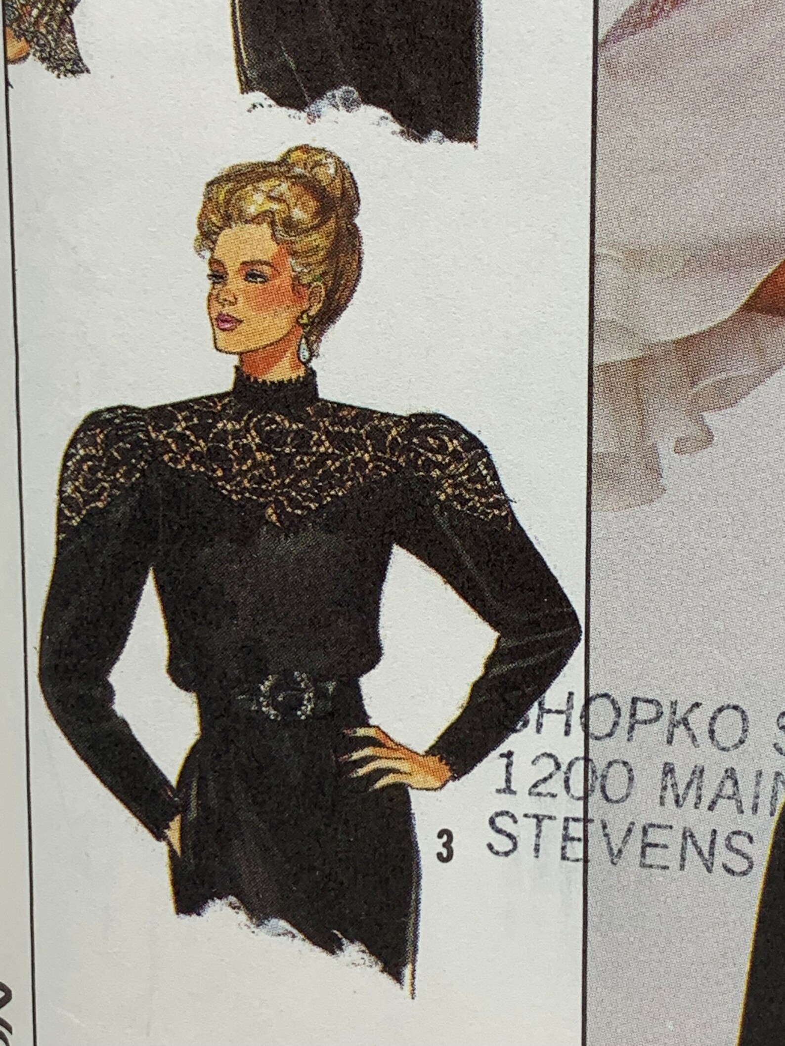 Misses High Neck Lace Blouse Sewing Pattern Simplicity 8357 Dressy Top ...