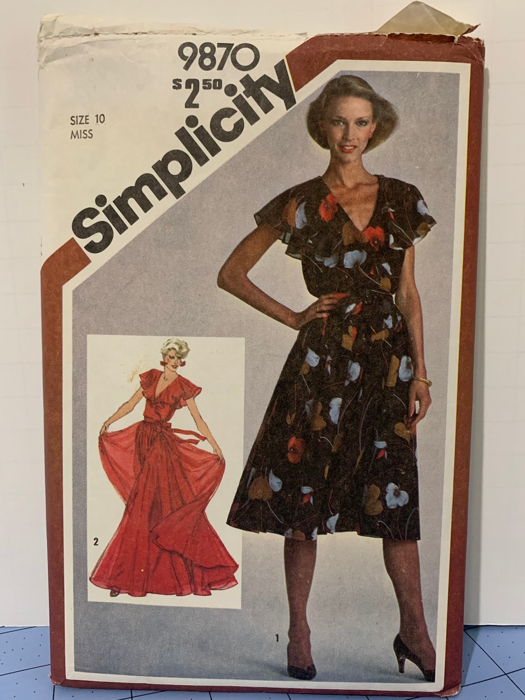 Vintage Simplicity 9870 Pullover Dress Long or Short 1980s Sewing ...