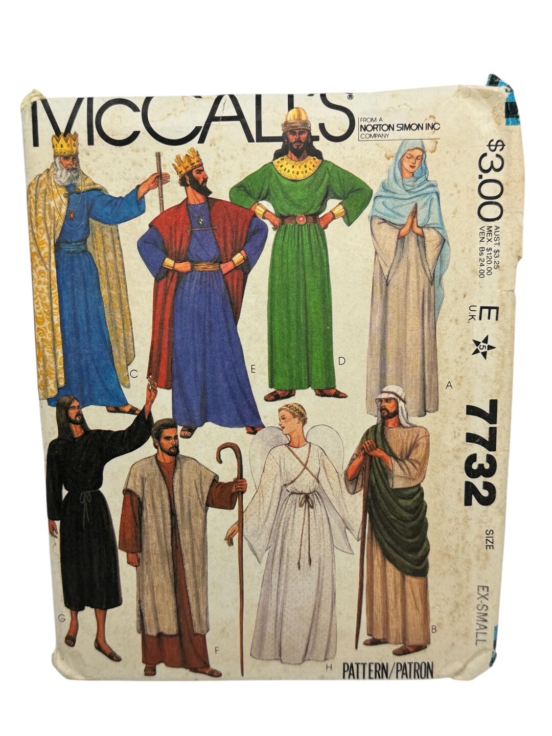 Mccall’s 7732 Adult & Teen Nativity Biblical Costume Pattern for ...