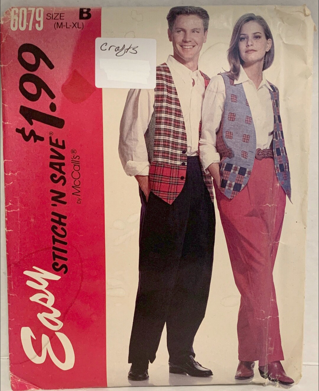 Vest and Pants Sewing Pattern Stitch’n Sew 6079 Misses Men and Teens ...