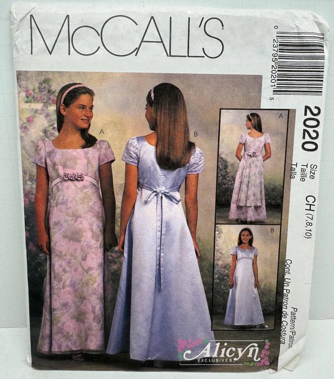 Mccall’s 2020 Girl's Evening Dress Sewing Pattern Full Length Formal ...