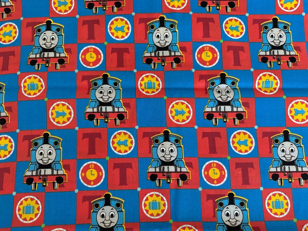 Thomas the Tank Engine Train Fabric Cotton 2005 Gullane Ltd for VIP ...