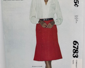 Vintage 1970s Eight Gored Flared Skirt Sewing Pattern Butterick 3589 ...
