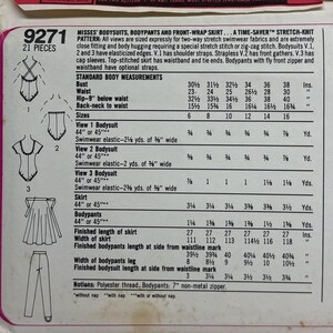 Simplicity 9271 Vintage 1970s Knit Bodysuit Bodypants and Front Wrap ...