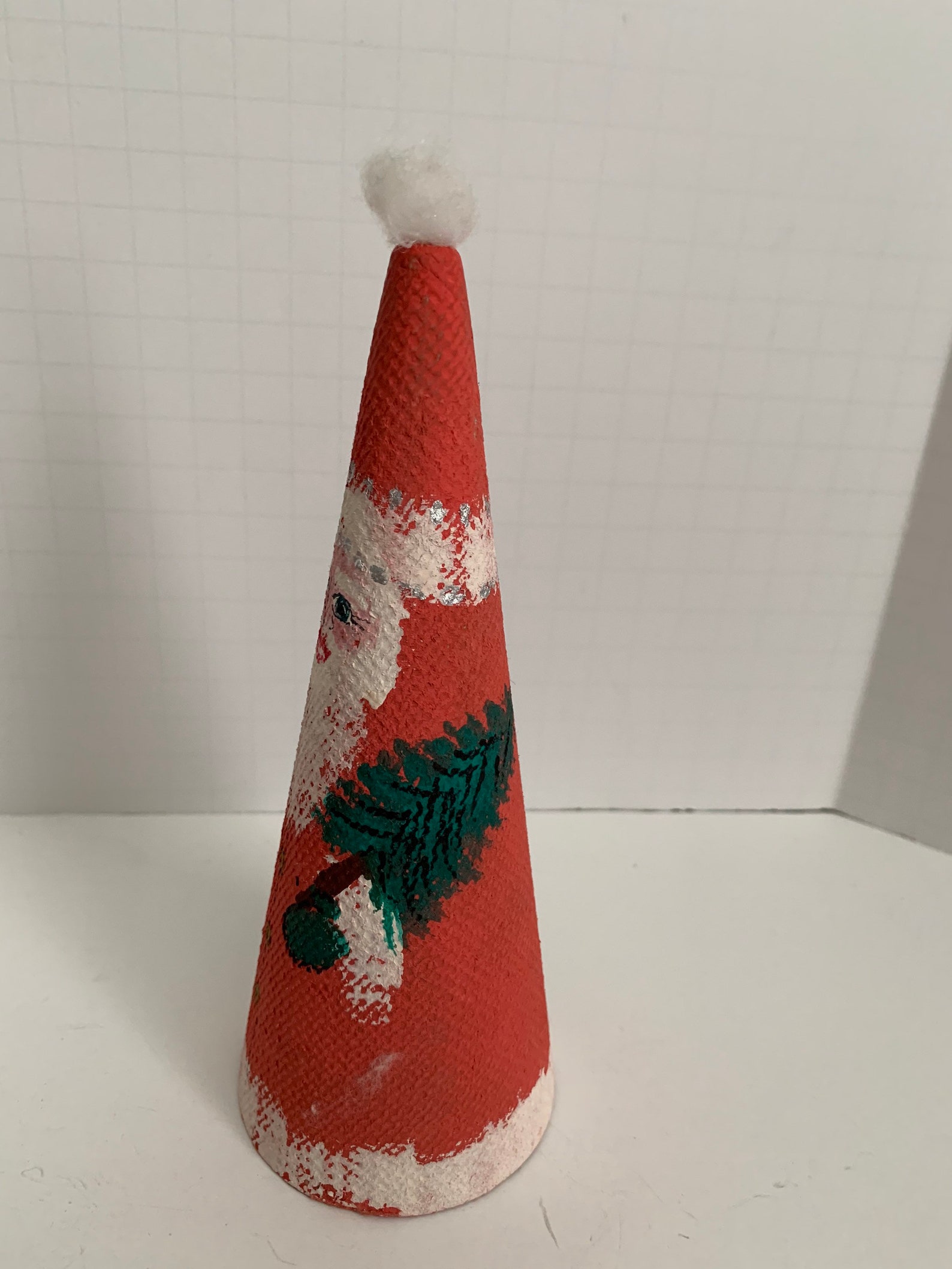 Hand Painted Santa Cones Christmas Primitive Farmhouse Decor - Etsy