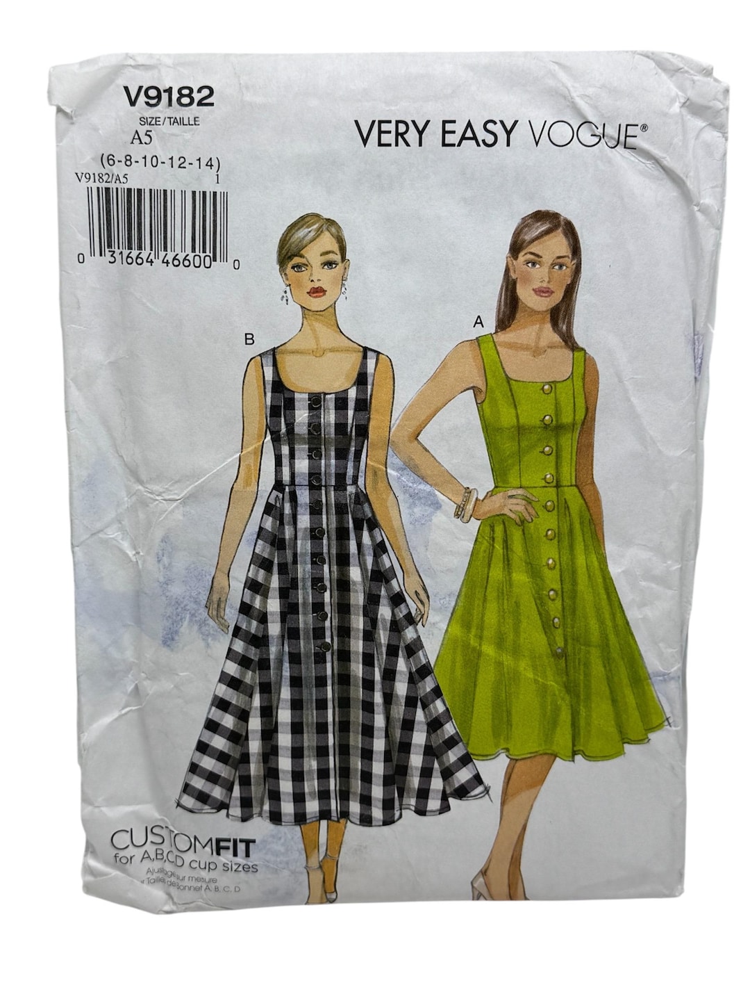 Vogue 9182 Misses Sundress Dress Sewing Pattern Sizes 6-8-10-11-14 ...