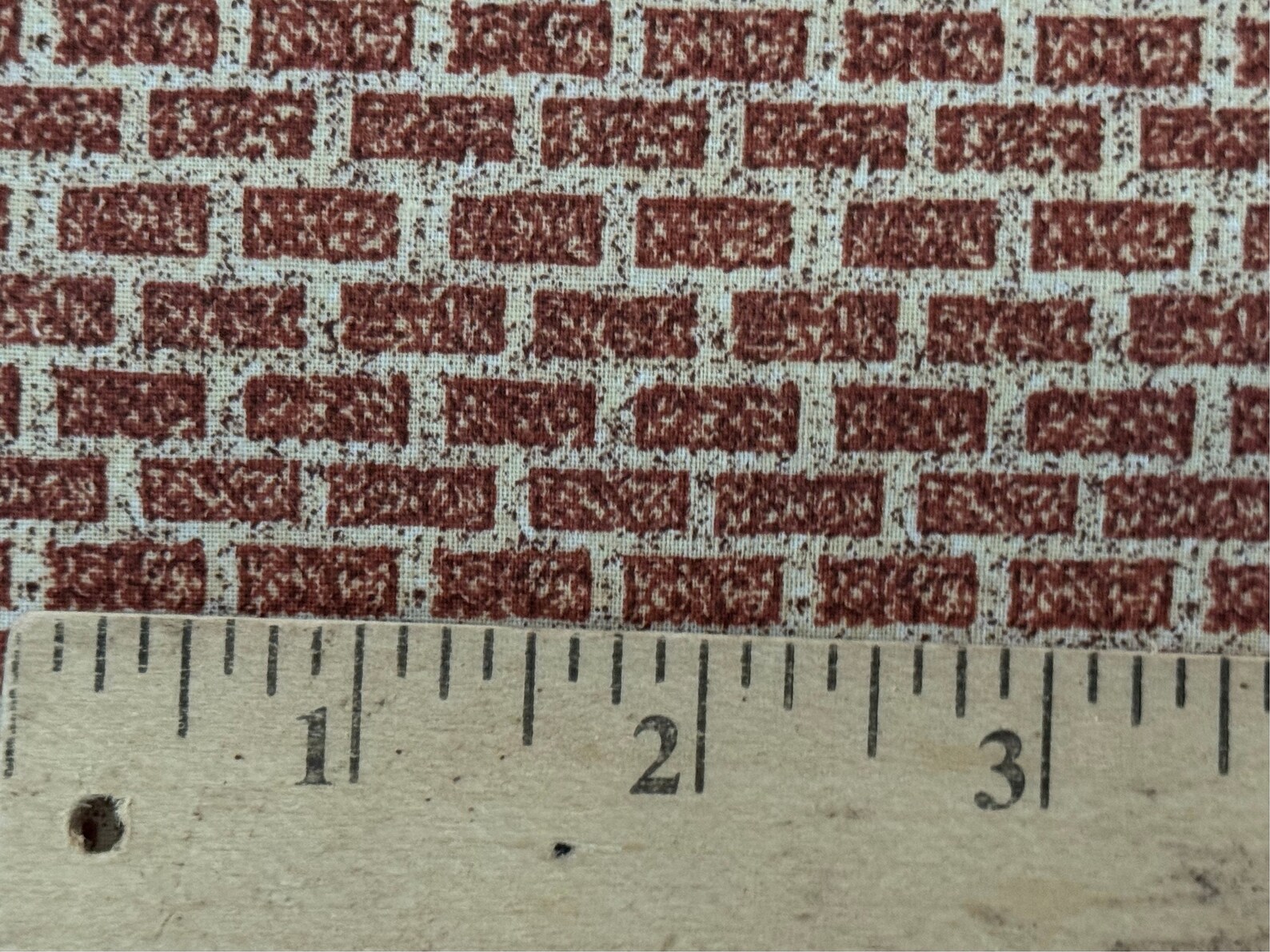 Exposed Brick Wall Chimney Brick Cotton Fabric Choose Red or Terra ...
