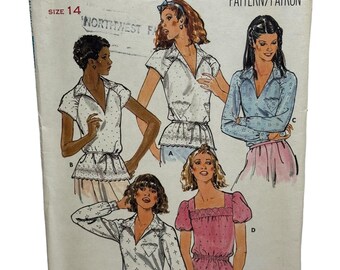 Butterick 3655 Misses BOHO off Shoulder Blouse and Long Skirt Sewing Pattern Maxiskirt Vintage ...