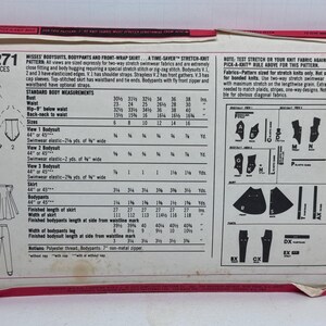 Simplicity 9271 Vintage 1970s Knit Bodysuit Bodypants and Front Wrap ...