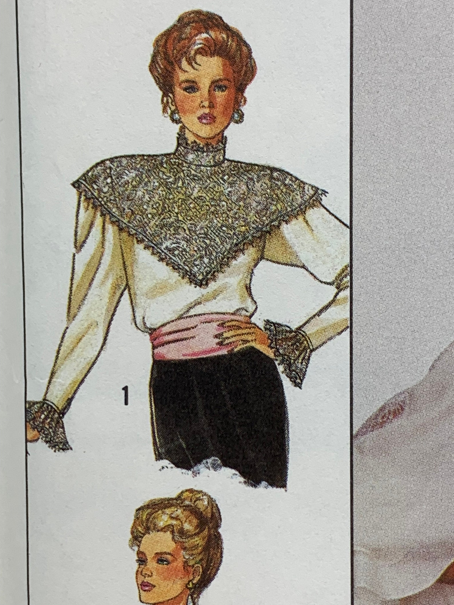 Misses High Neck Lace Blouse Sewing Pattern Simplicity 8357 Dressy Top ...