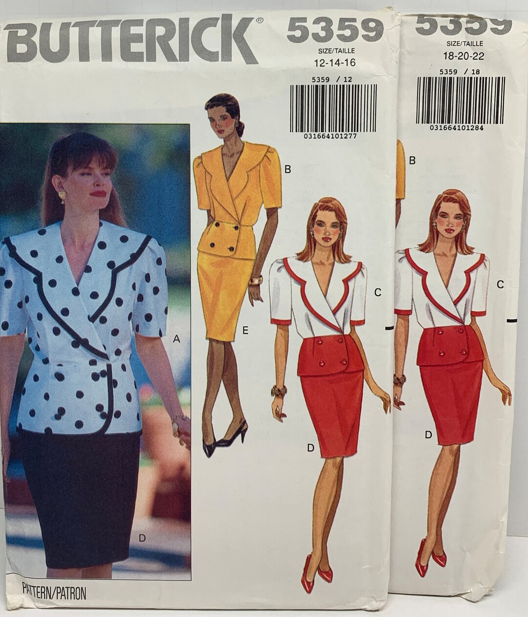 Butterick 5359 Misses Top and Skirt Two-piece Dress Sewing Pattern ...