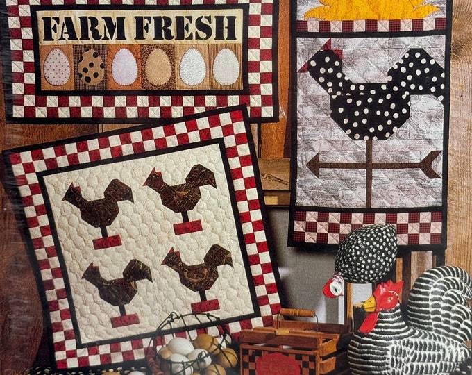 Debbie Mumm the Chicken Coop Quilt Pattern 4 Block Weathervane and Farm ...