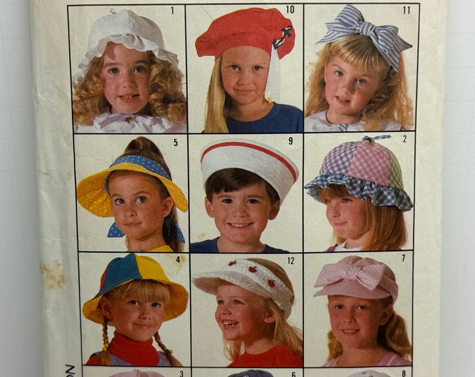 Simplicity 7984 Boy’s and Girl’s Hat Sewing Pattern Baseball, Sailor ...