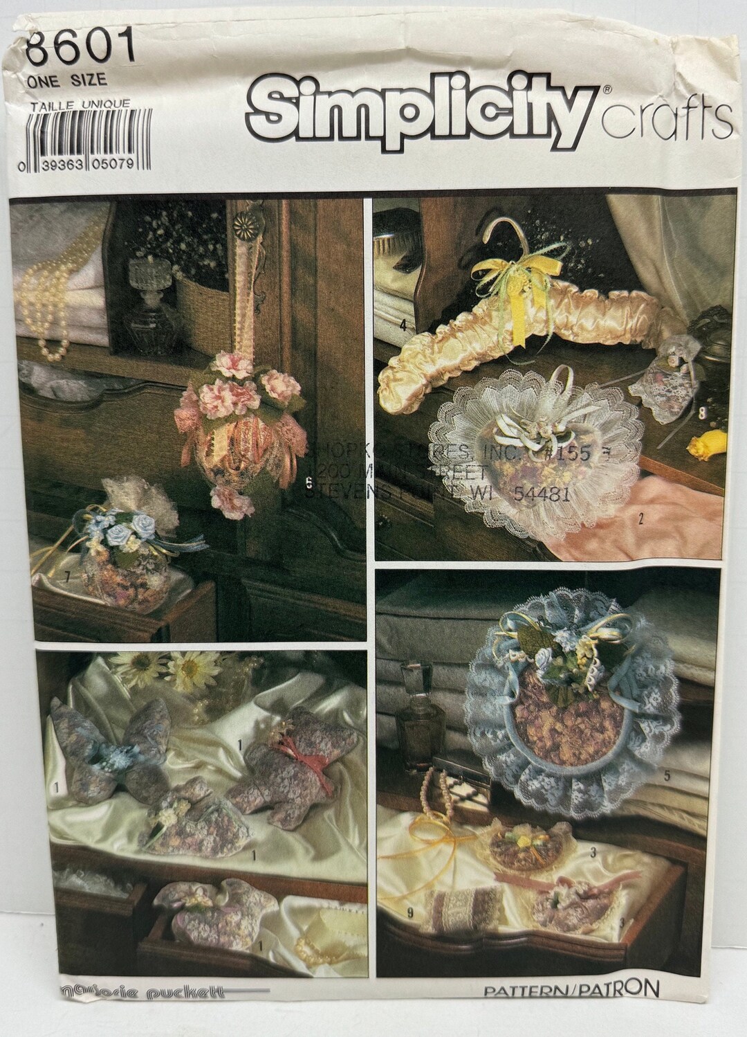 Simplicity 8601 Potpourri and Sachet Craft Sewing Pattern Gifts Animal ...