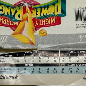 Butterick 4064 Power Rangers Mighty Morphin Vest Costume Jason Red ...