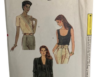 Vogue 8866 Misses Hooded Jacket and High Waist Straight Legged Pants ...