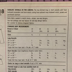 Vintage 70s Simplicity 8718 Toddlers Boys Girls Overalls With ...