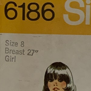 Vintage 1970s Simplicity 6186 Girls Cottagecore Dresses Sewing Pattern ...