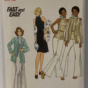 Vintage Butterick 3437 Misses Stretch Knit Dress Top Pants and Sweater ...