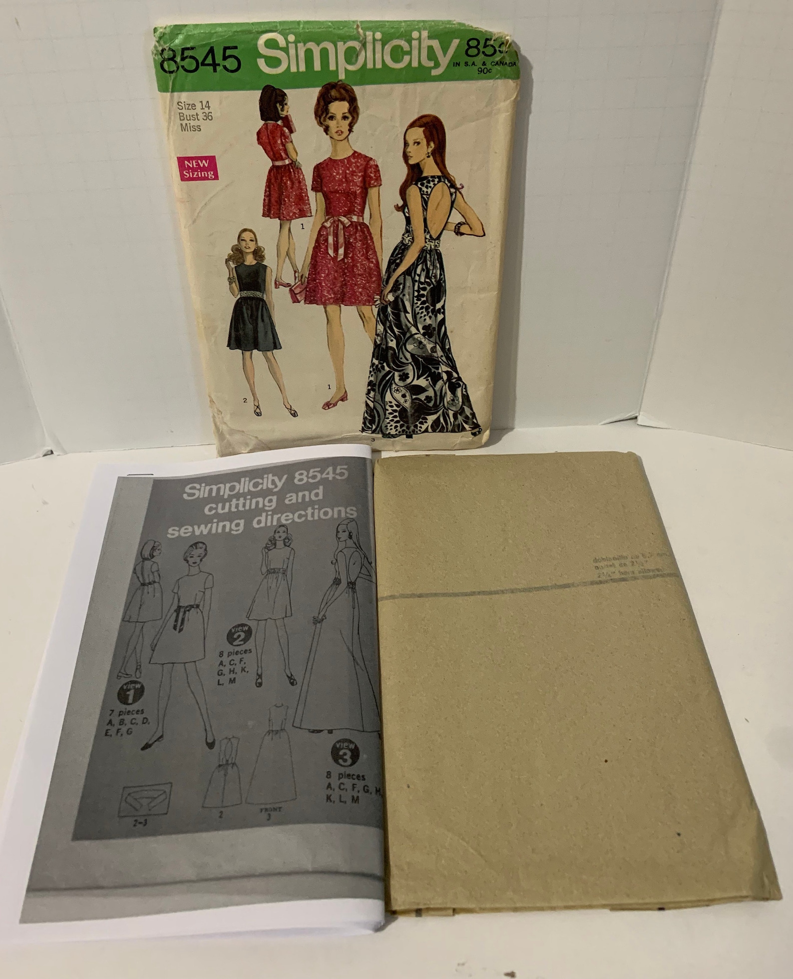 Vintage Simplicity 8545 1960s Dresses 2 Lengths Sewing Pattern | Etsy