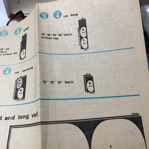 Simplicity 9826 Vintage 70s Bridal Veil Wedding Headdress Sewing ...