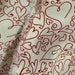 Whimsical Red Hearts Cotton Fabric White Background Valentine's Day ...