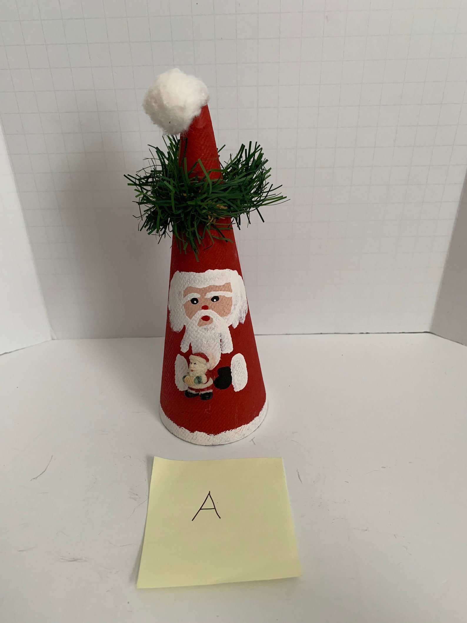 Hand Painted Santa Cones Christmas Primitive Farmhouse Decor - Etsy