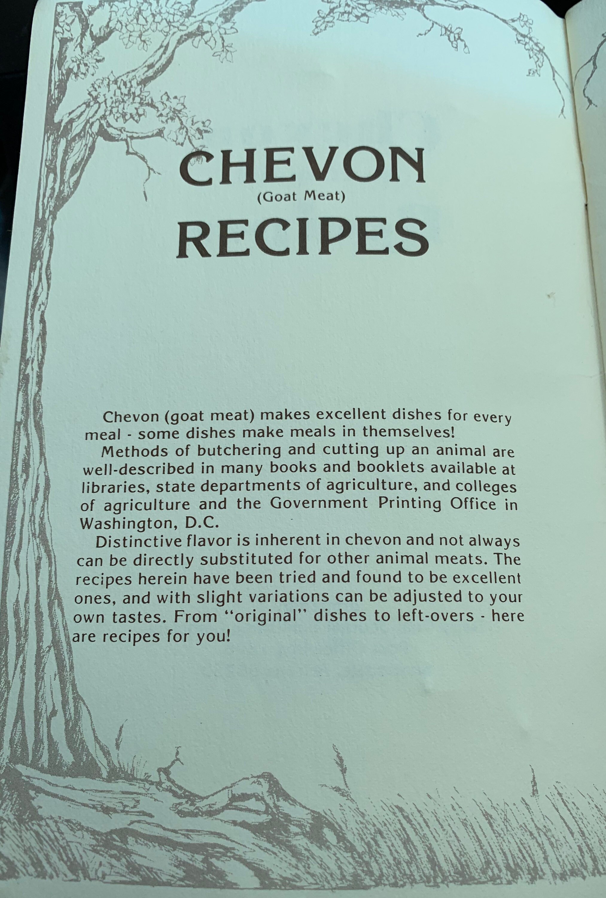 Vintage Chevon Recipes Cook Book 1970s Goat Meat Recipes Dairy - Etsy