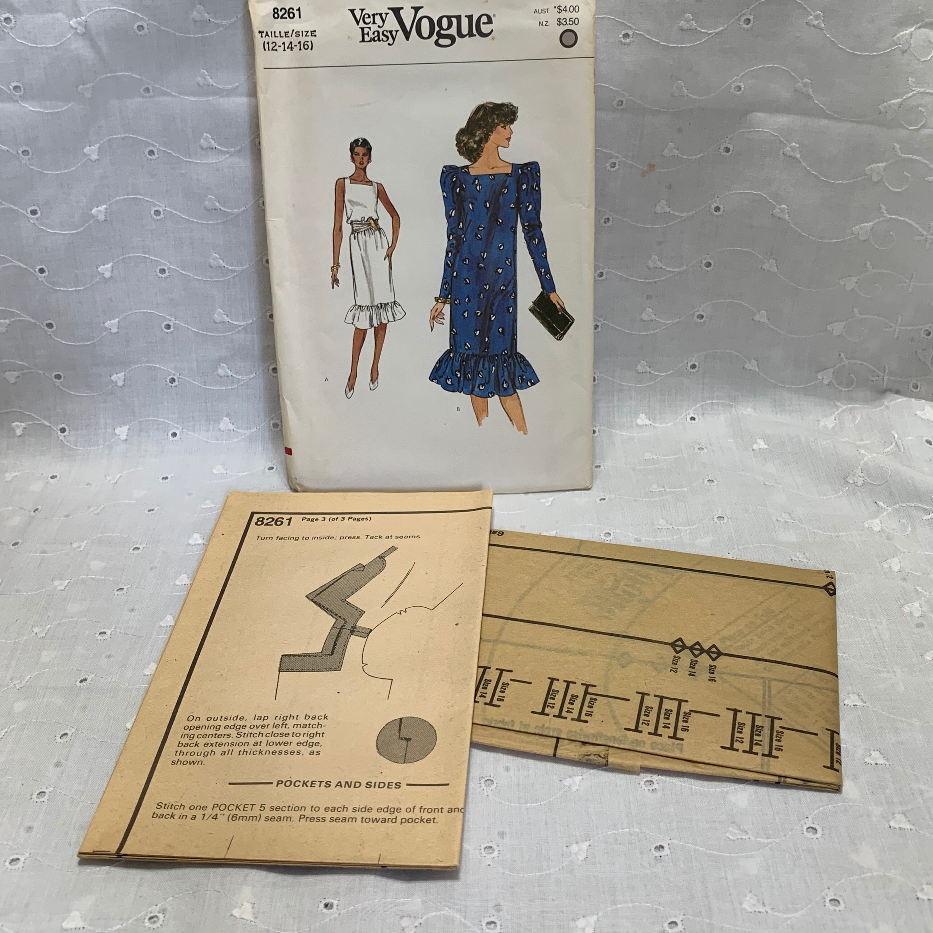 Vintage Vogue 8291 Women's Misses Sewing Pattern Dress 2 - Etsy