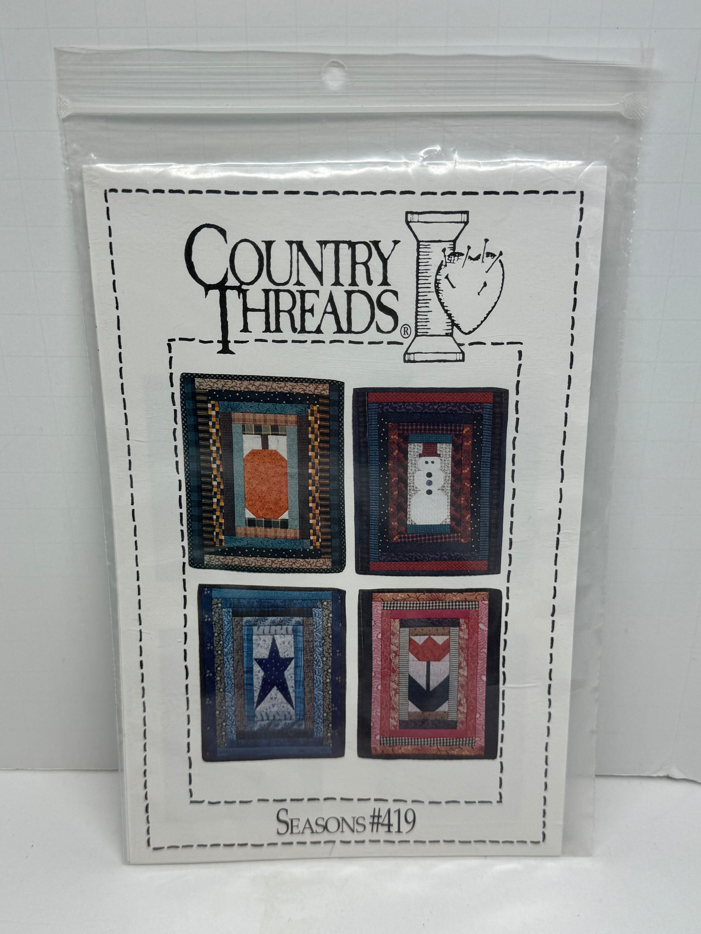 Country Threads Seasons 419 Block Quilt Pattern Star Flower Pumpkin ...