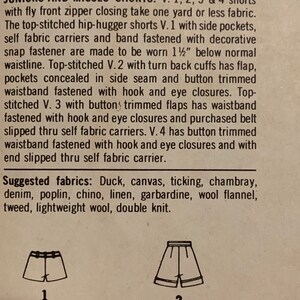 Vintage Simplicity 6946 Misses One Yard Shorts Sewing Pattern - Etsy