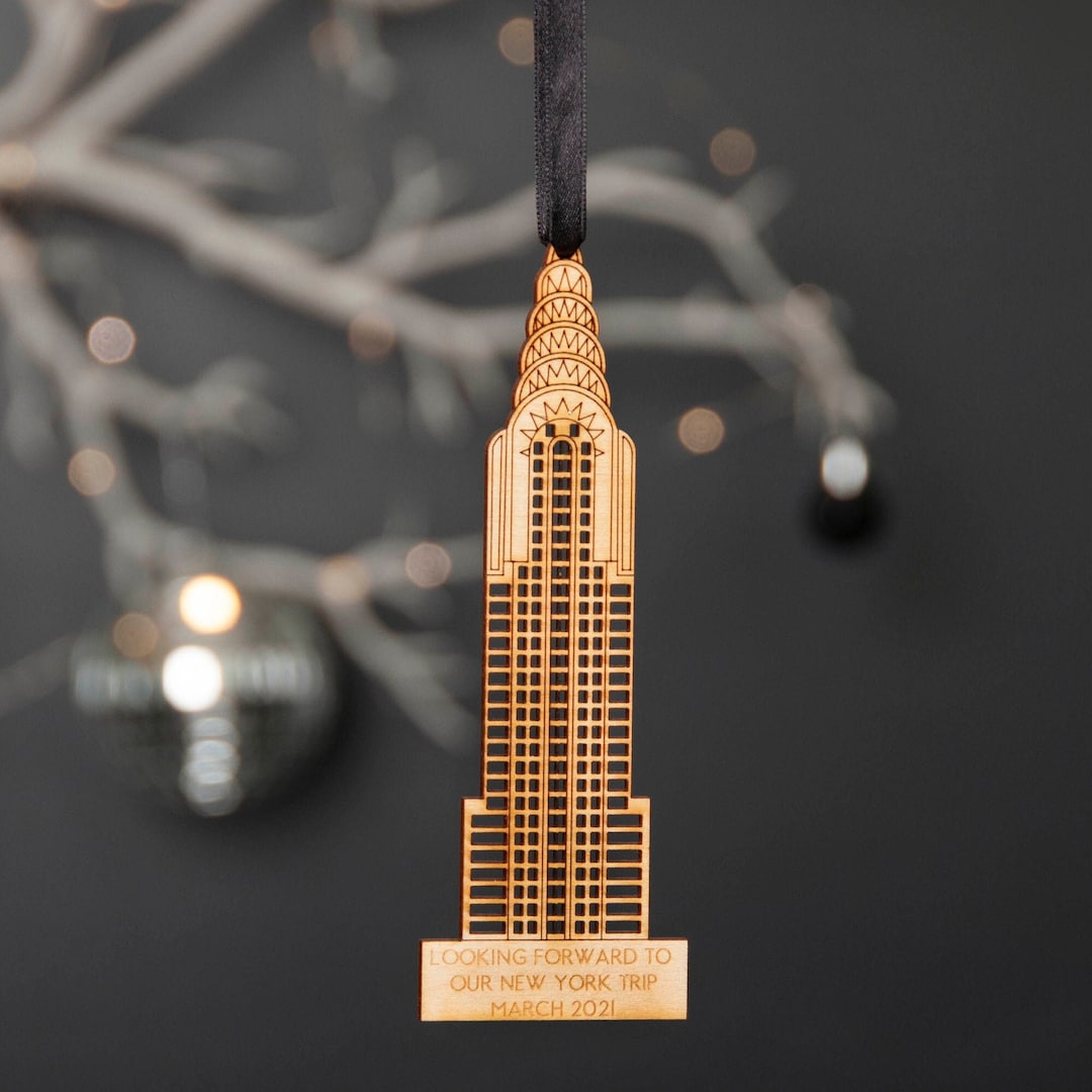 Personalised Chrysler Building Christmas Tree Decoration, New York ...