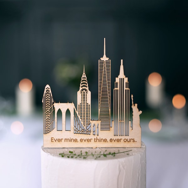 New York City Wedding Cake Topper - Etsy