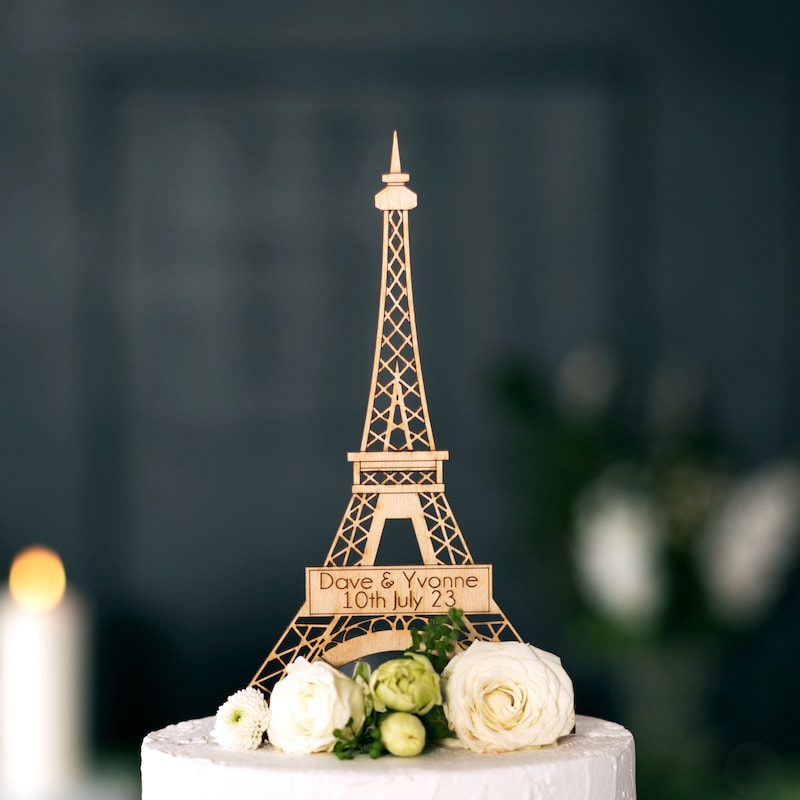 Eiffel Tower Cake Topper - Etsy