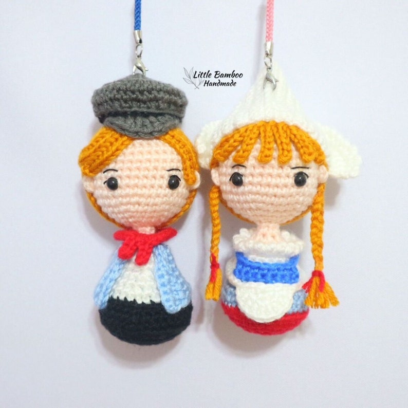 Pattern-dutch Boy and Girl Keychain-crochet Pattern Pdf - Etsy