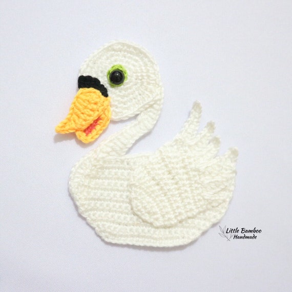 PATTERN Swan Applique-crochet Pattern Pdf - Etsy
