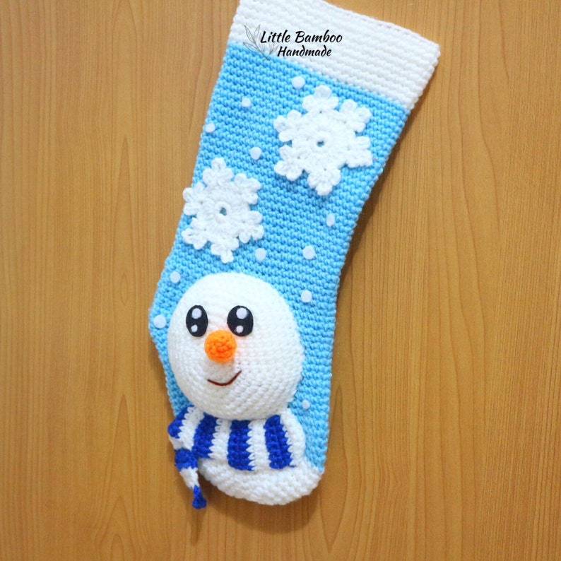 PATTERN Snowman Christmas Stocking Crochet Pattern Pdf - Etsy