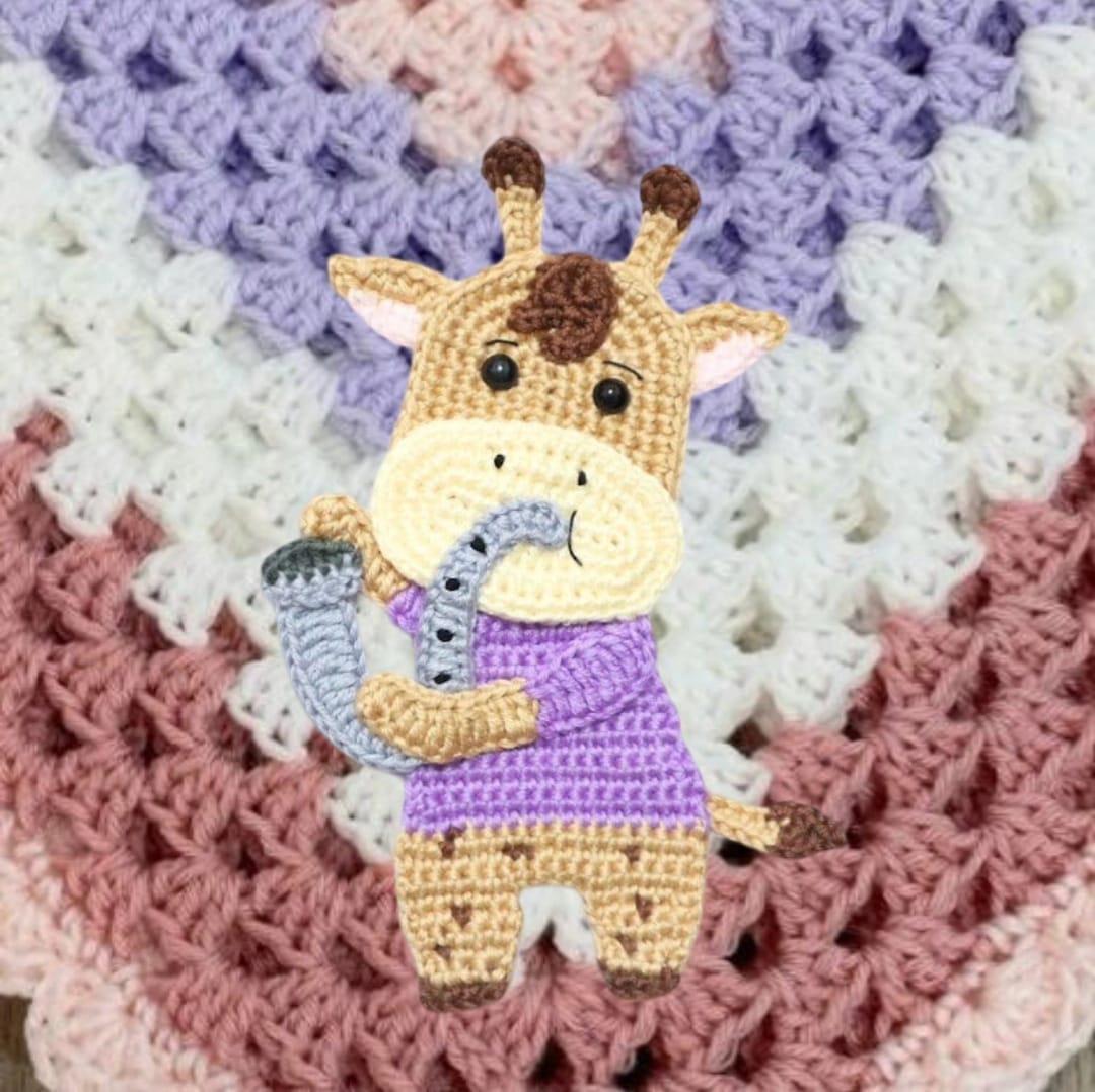 PATTERN- Giraffe Playing Saxophone Applique-crochet Pattern, Pdf - Etsy