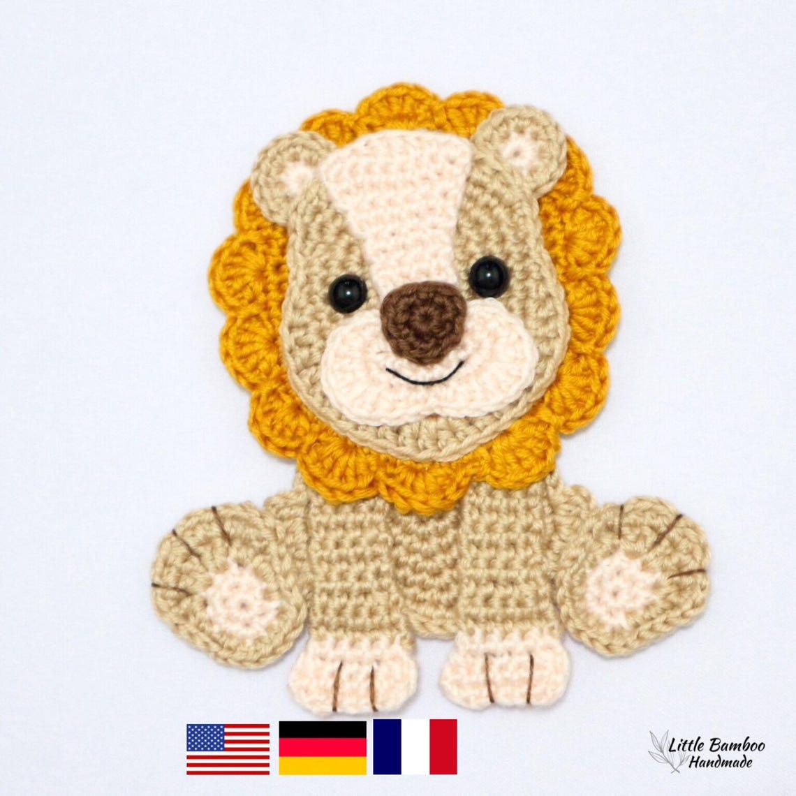 PATTERN- Lion Applique-crochet Pattern, Pdf - Etsy UK