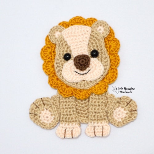 Crochet Pattern/ PDF/ Crochet Lion Applique Pattern/ Applique - Etsy