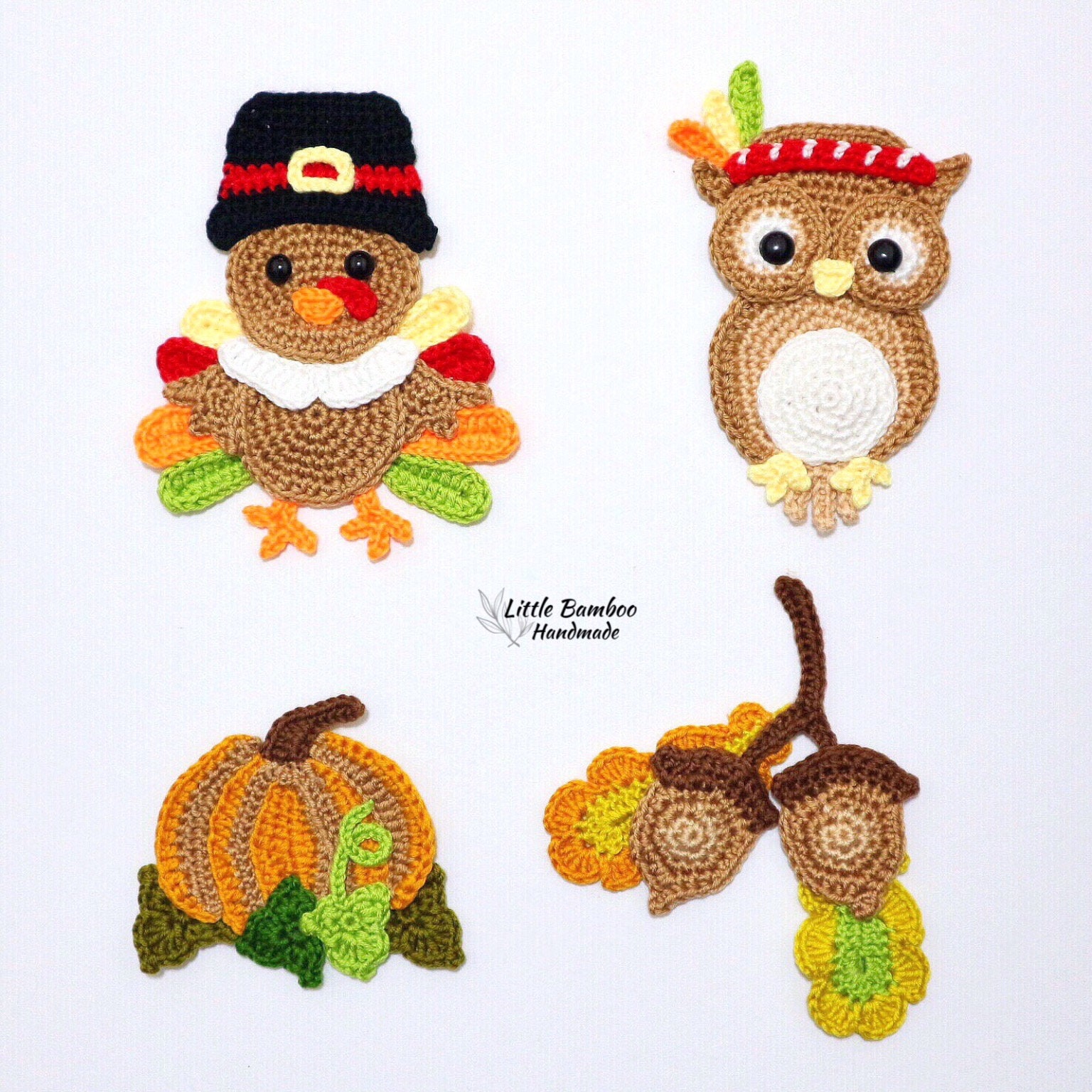 PATTERN Thanksgiving Applique Set-turkey Native Owl - Etsy